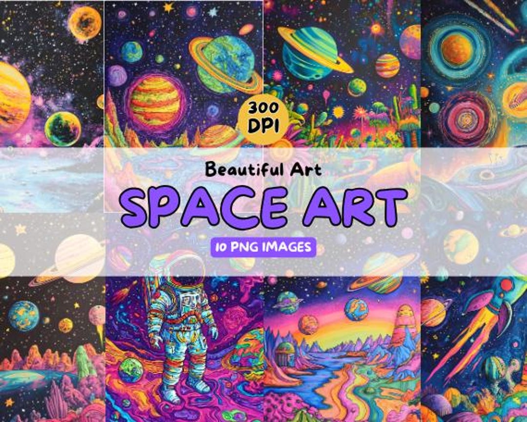 Fantasy Space Art Design Digital Download, Space PNG Image, Png Format ...