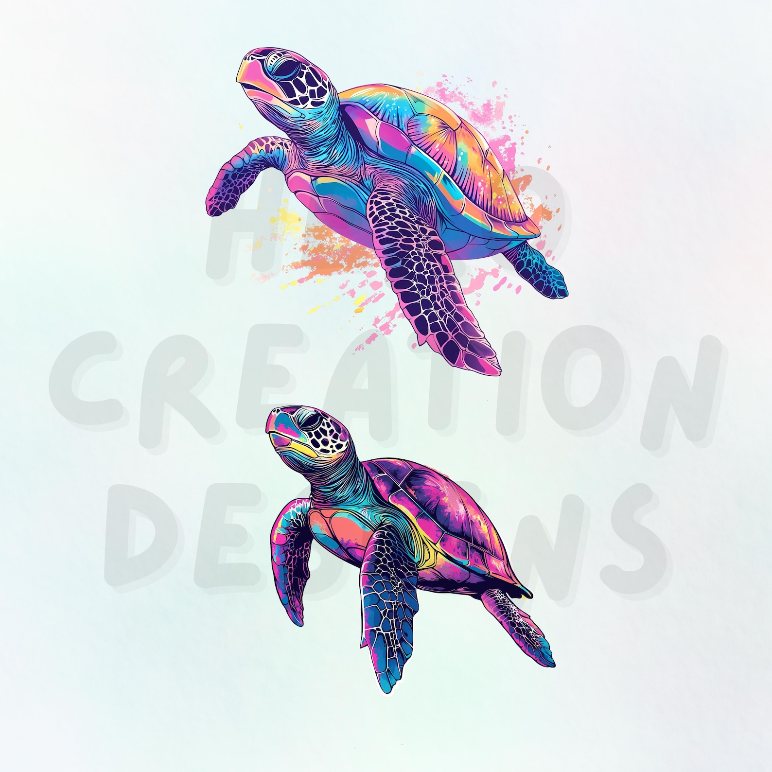 Sea Turtle Art Design Digital Download, Turtle PNG, Turtle PNG, 300 DPI ...