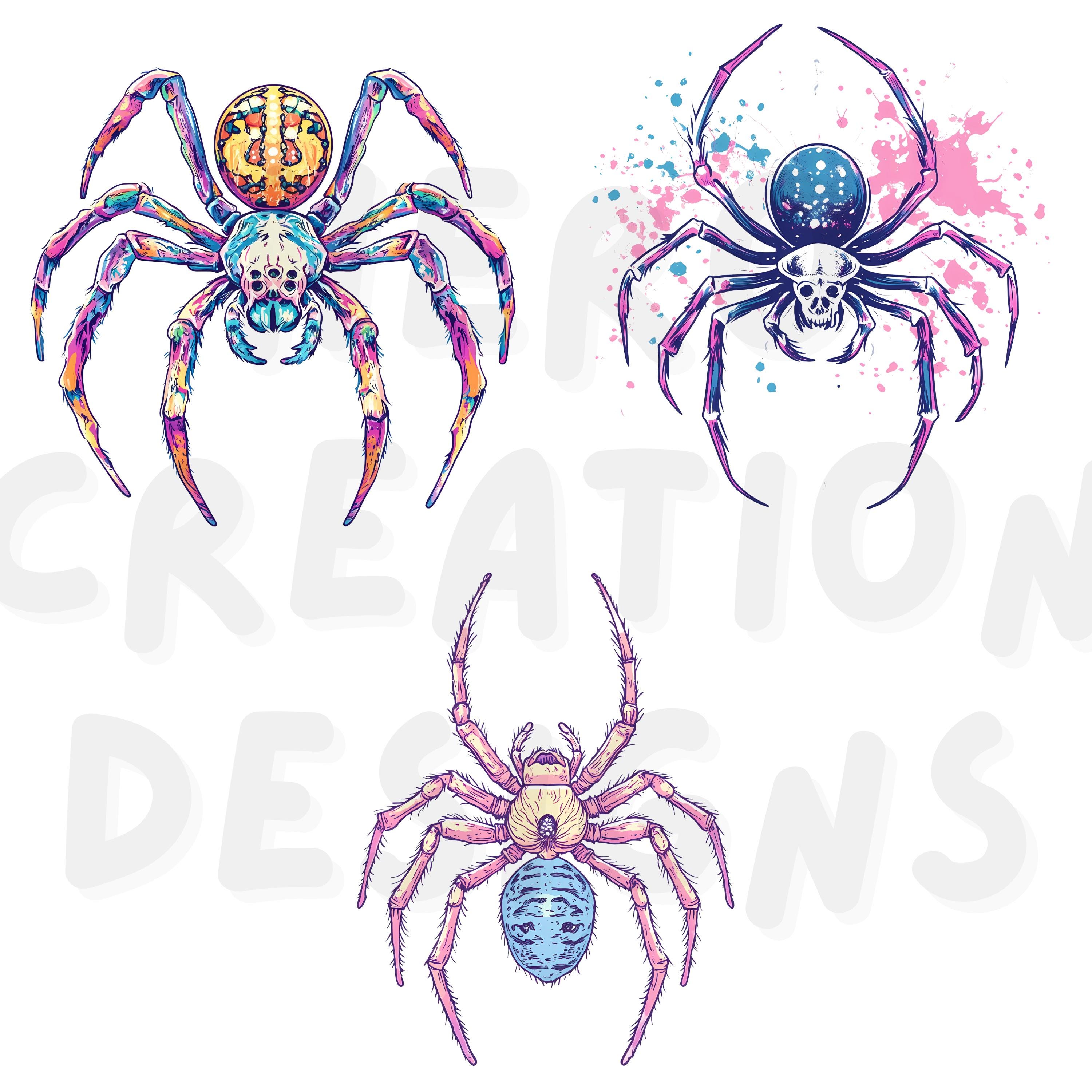 Spider Art Design Digital Download, Spider PNG, Spider Clip Art, 300 ...