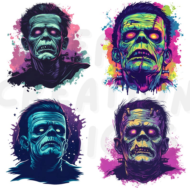 Frankenstein Art Design Digital Download - Frankenstein PNG - 300 DPI ...