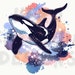 Beautiful Orca Art Design Digital Download - Orca PNG - 300 DPI ...