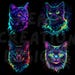 Neon Cat Digital Art - Neon Cat PNG - Neon Cat Clipart - Colorful Cat ...