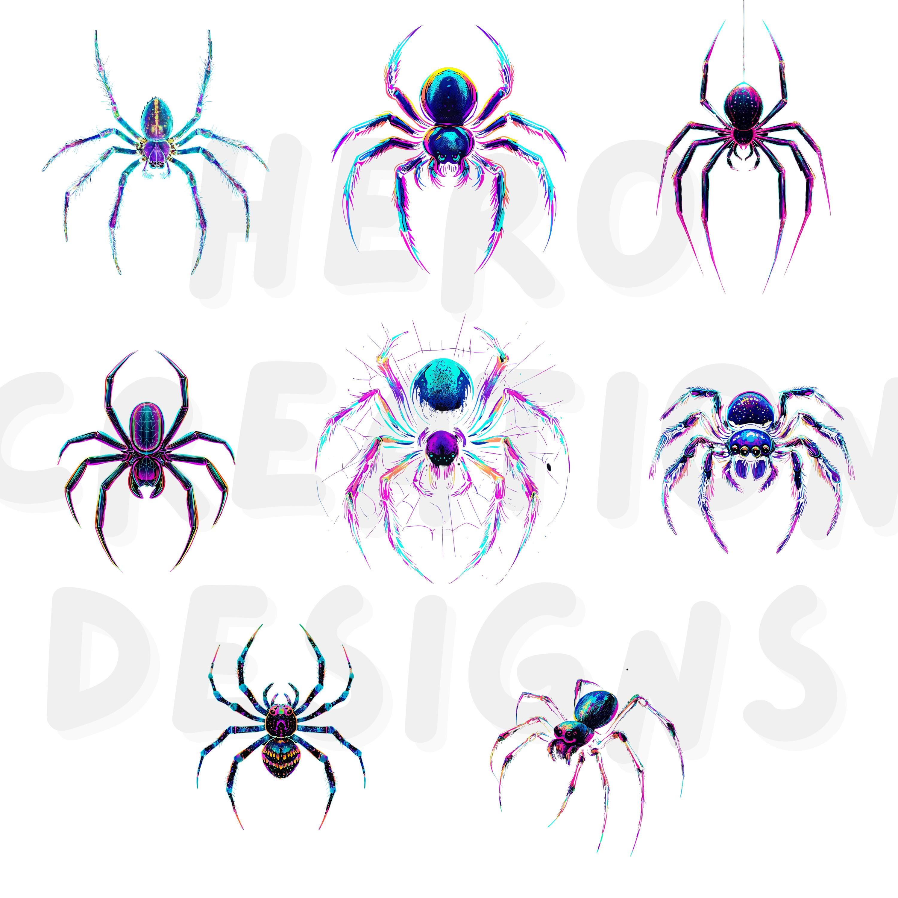 Neon Spider Digital Art - Neon Spider PNG - Neon Spider Clipart ...