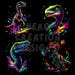 Neon Dinosaur Digital Art - Neon Dinosaur PNG - Neon Clipart - Colorful ...
