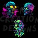 Neon Zombie Digital Art - Neon Zombie PNG - Neon Clipart - Halloween ...
