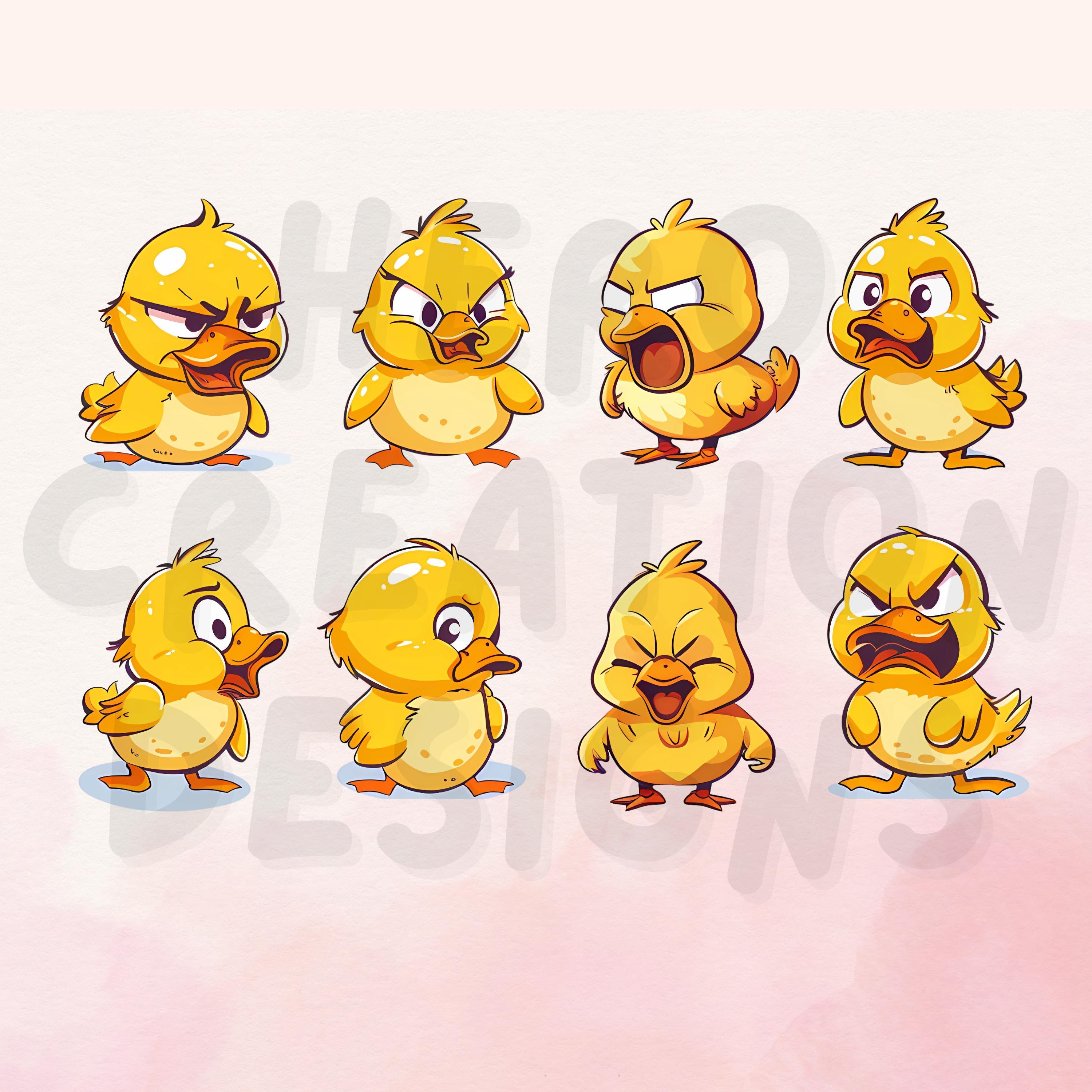 Angry Duck Clipart Bundle - Duck PNG - Cartoon Duck - Duck Clipart ...