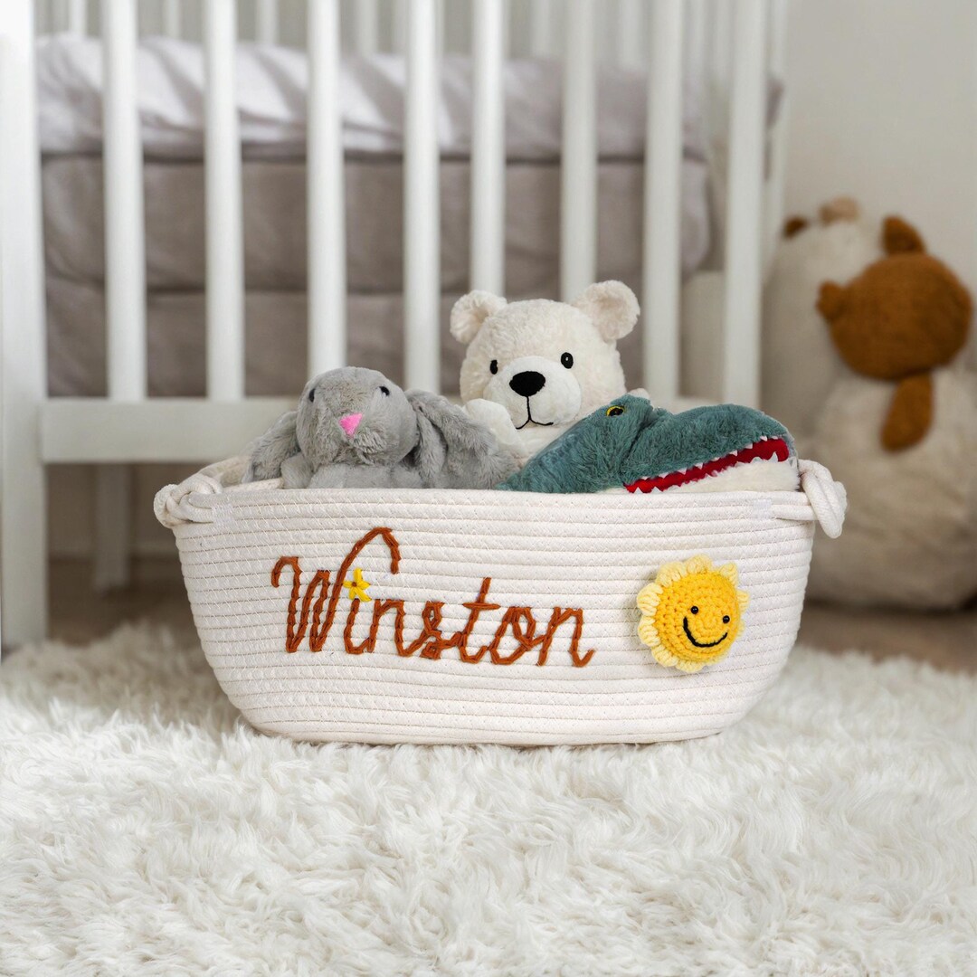 Custom Baby Basket, Laundry Basket, Personalized Christmas Gift, Pet ...