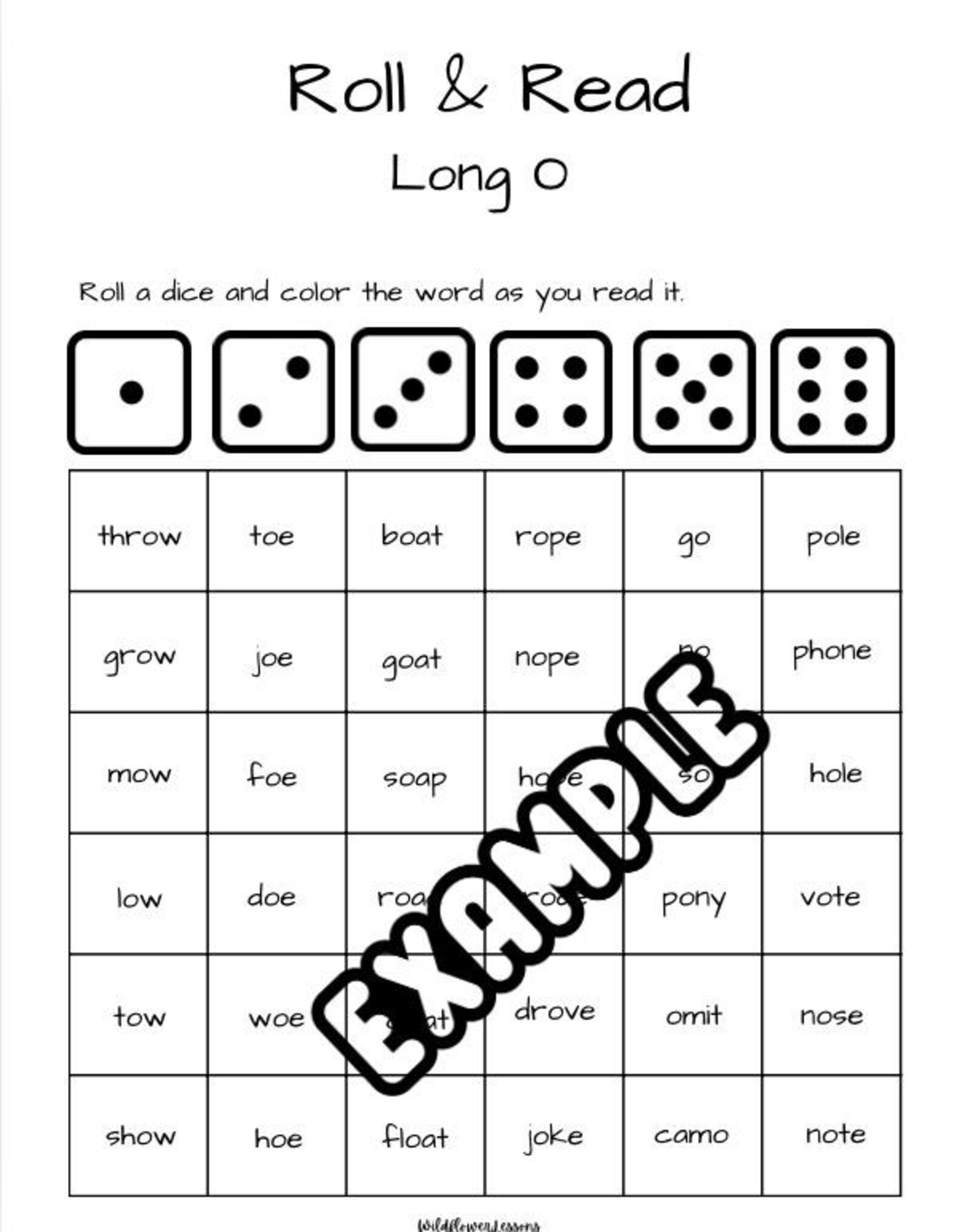 Roll and Read Long Vowels - Etsy