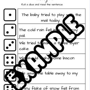 Roll and Read Long Vowels - Etsy