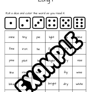 Roll and Read Long Vowels - Etsy