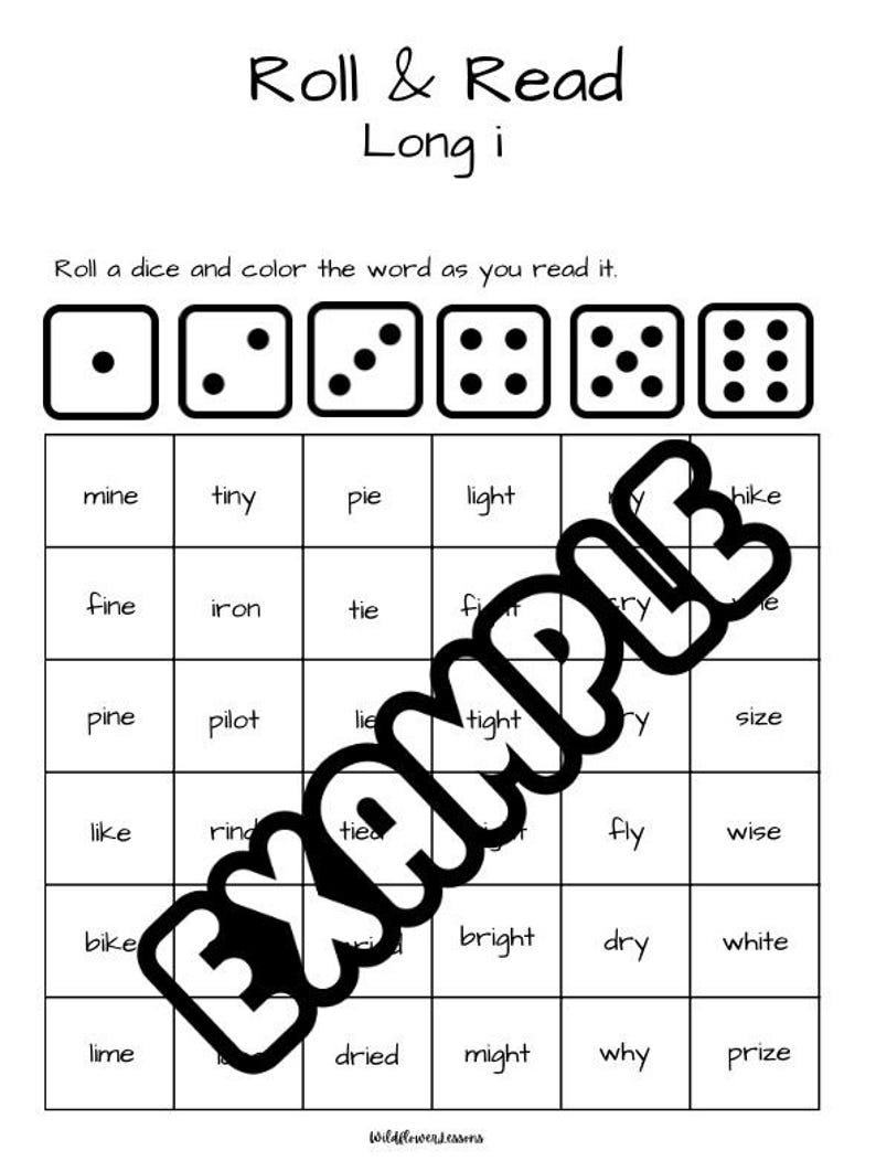 Roll and Read Long Vowels - Etsy