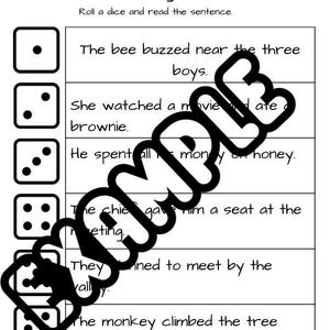 Roll and Read Long Vowels - Etsy