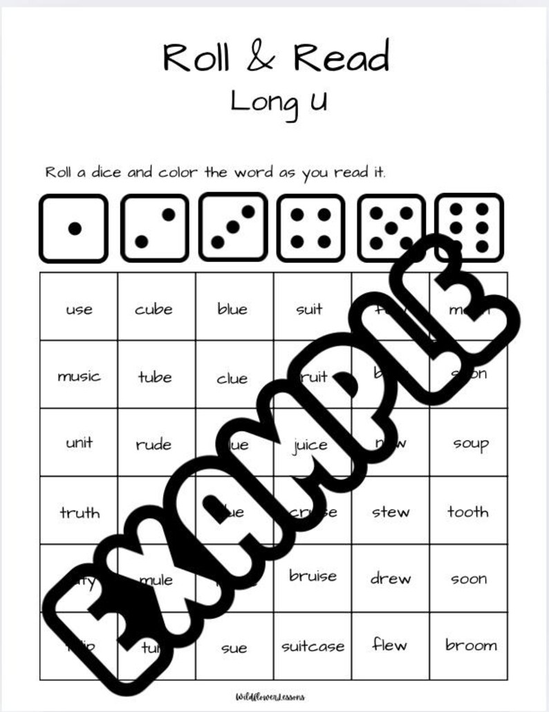 Roll and Read Long Vowels - Etsy