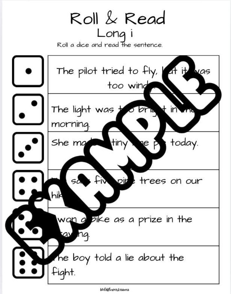 Roll and Read Long Vowels - Etsy