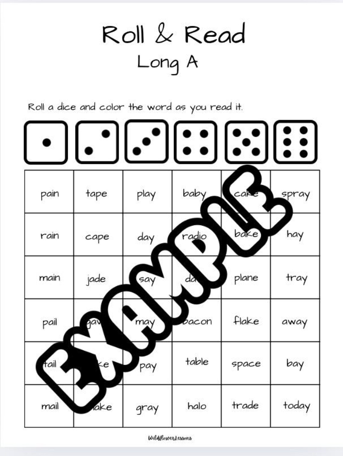 Roll and Read Long Vowels - Etsy