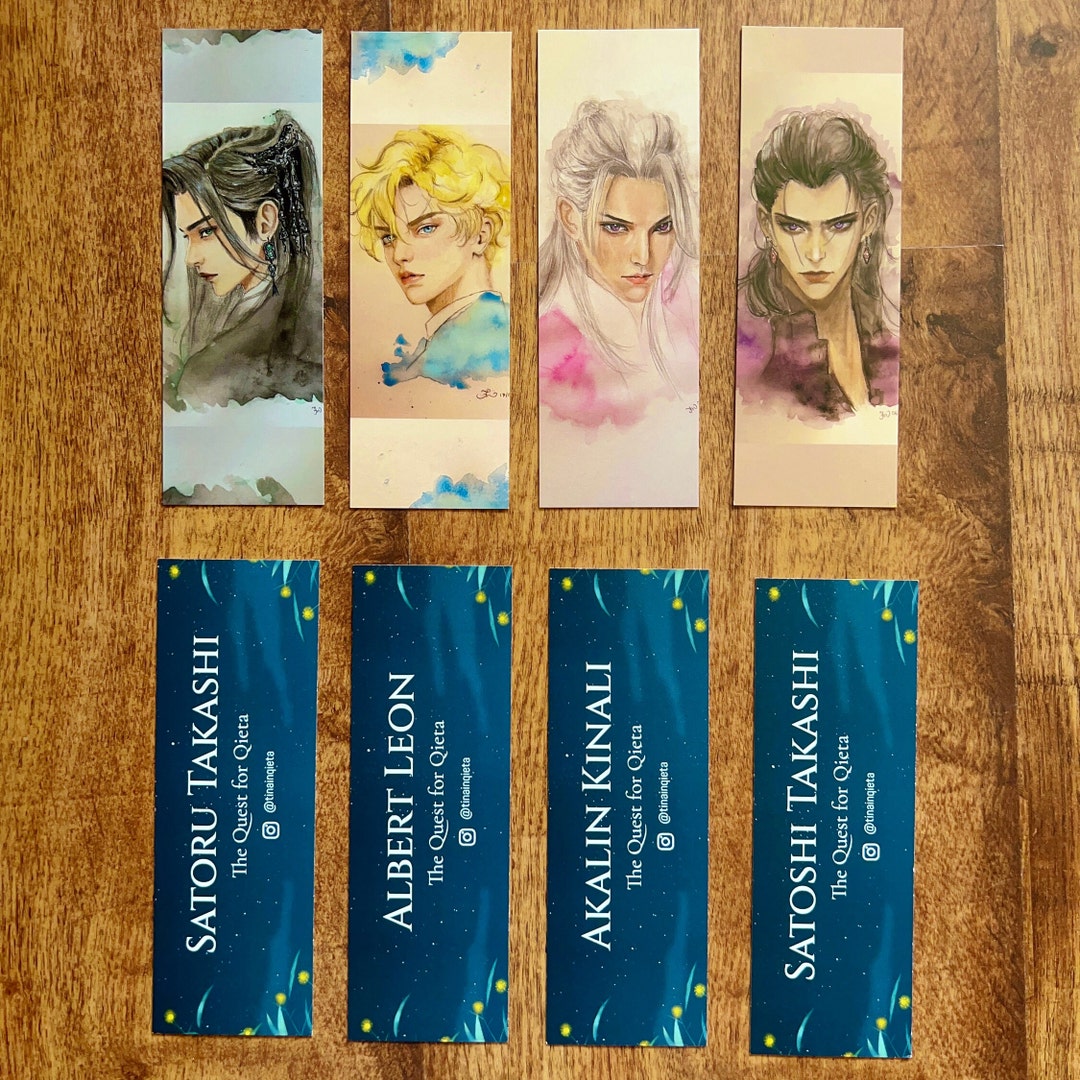 4 Character Bookmark Bundle - Etsy