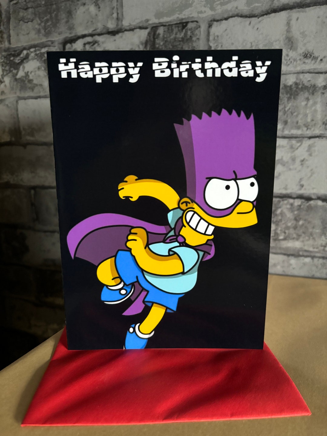 Bart Simpson/the Simpsons Happy Birthday Card With Luxury Envelope - Etsy