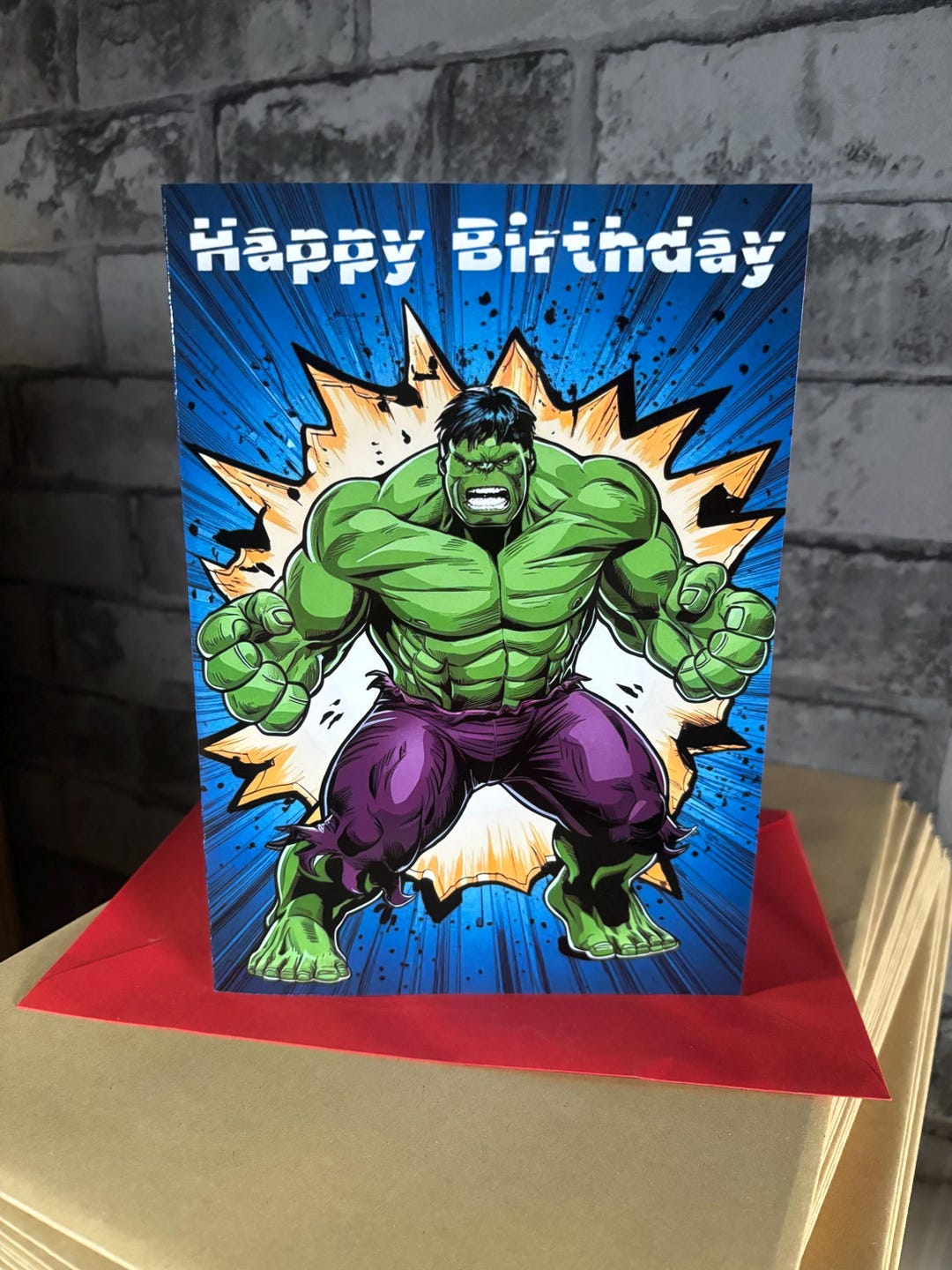 The Incredible Hulk Marvel Movie Birthday Card Happy Birthday Card With ...