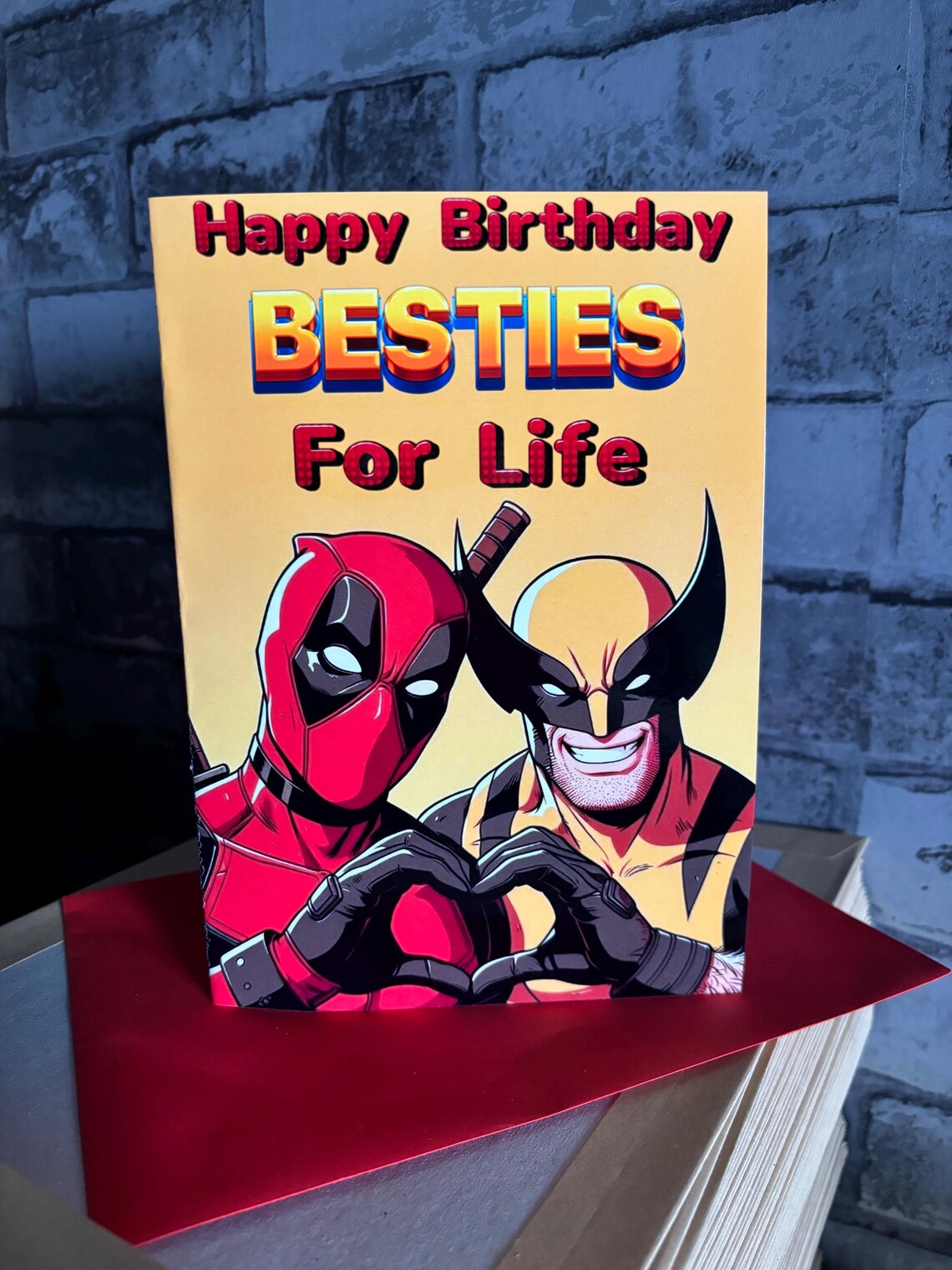 Deadpool & Wolverine Besties for Life Happy Birthday Card With Luxury ...