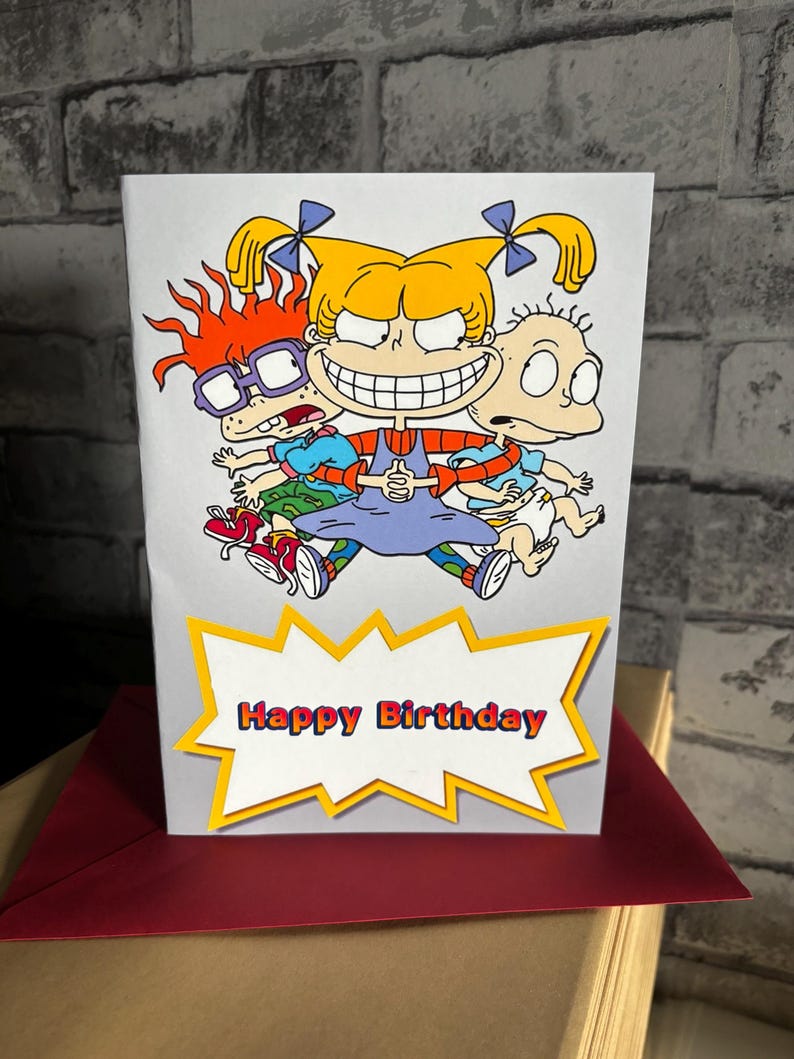 Rugrats Angelica Pickles Classic Childrens Cartoon Birthday Card Happy ...