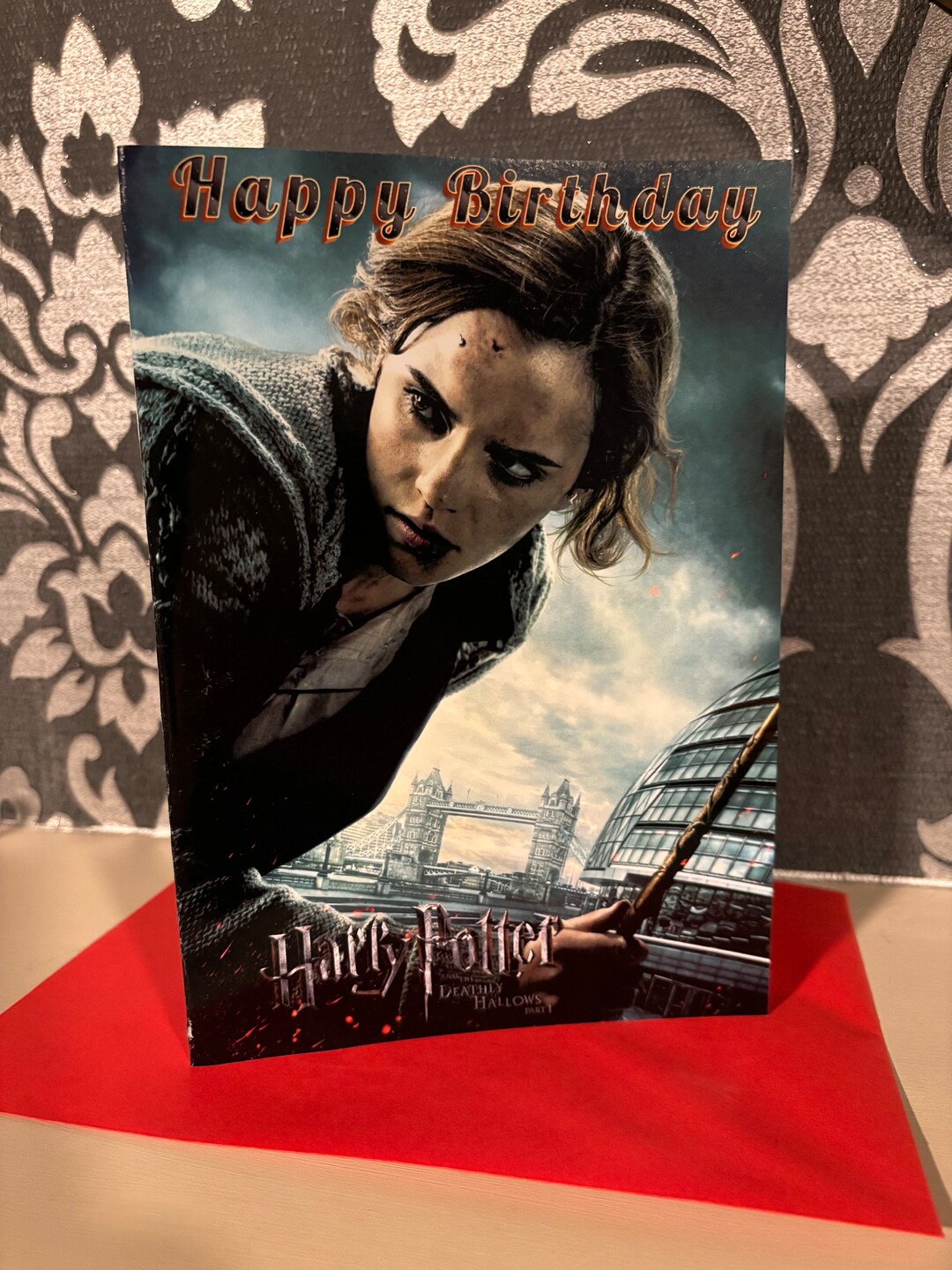 Harry Potter/ Hermione Granger/emma Watson Happy Birthday Card With ...