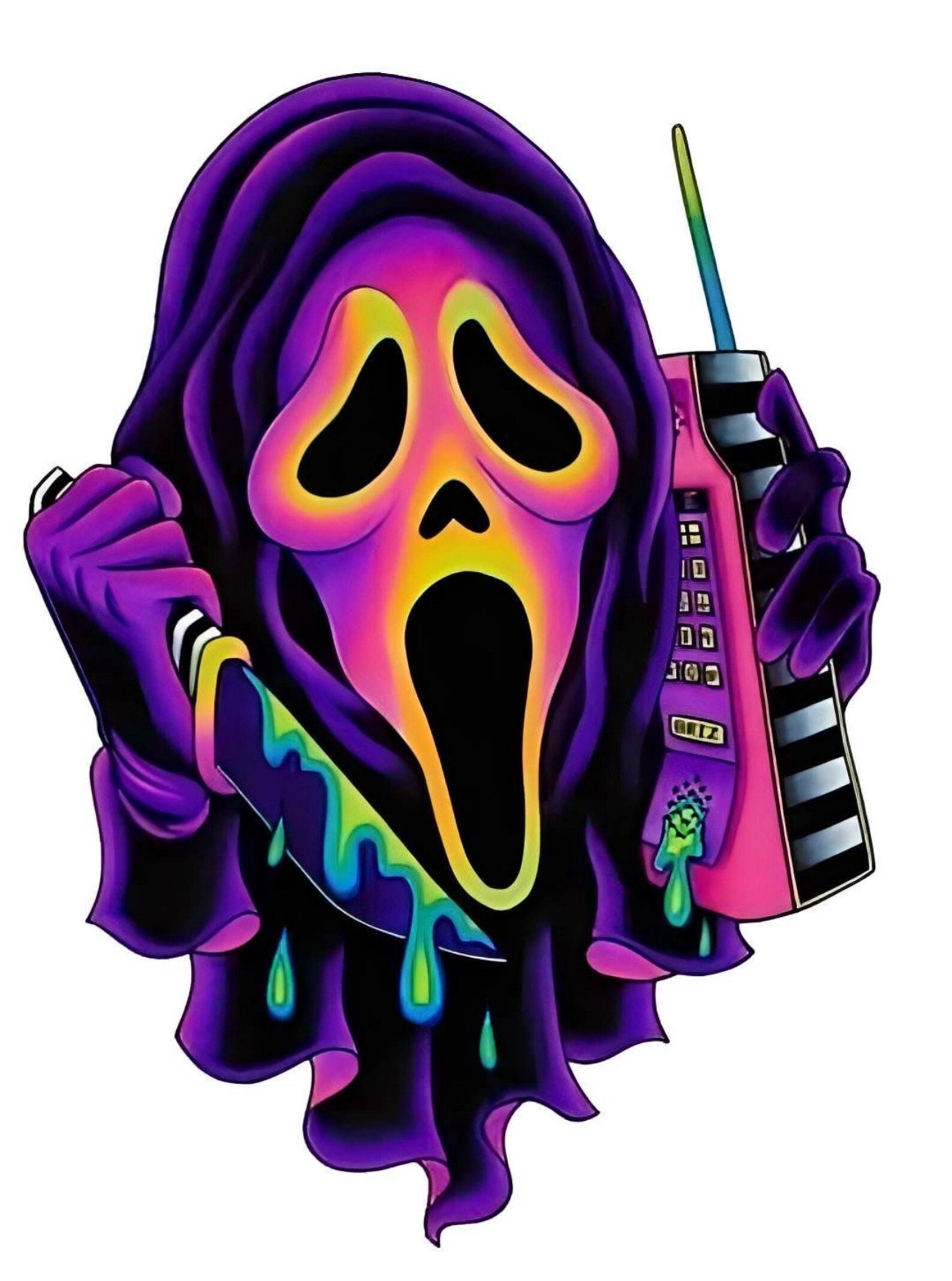 Scream Movie Poster Ghost Face Art Print in Sizes A4 & A3 Select You ...