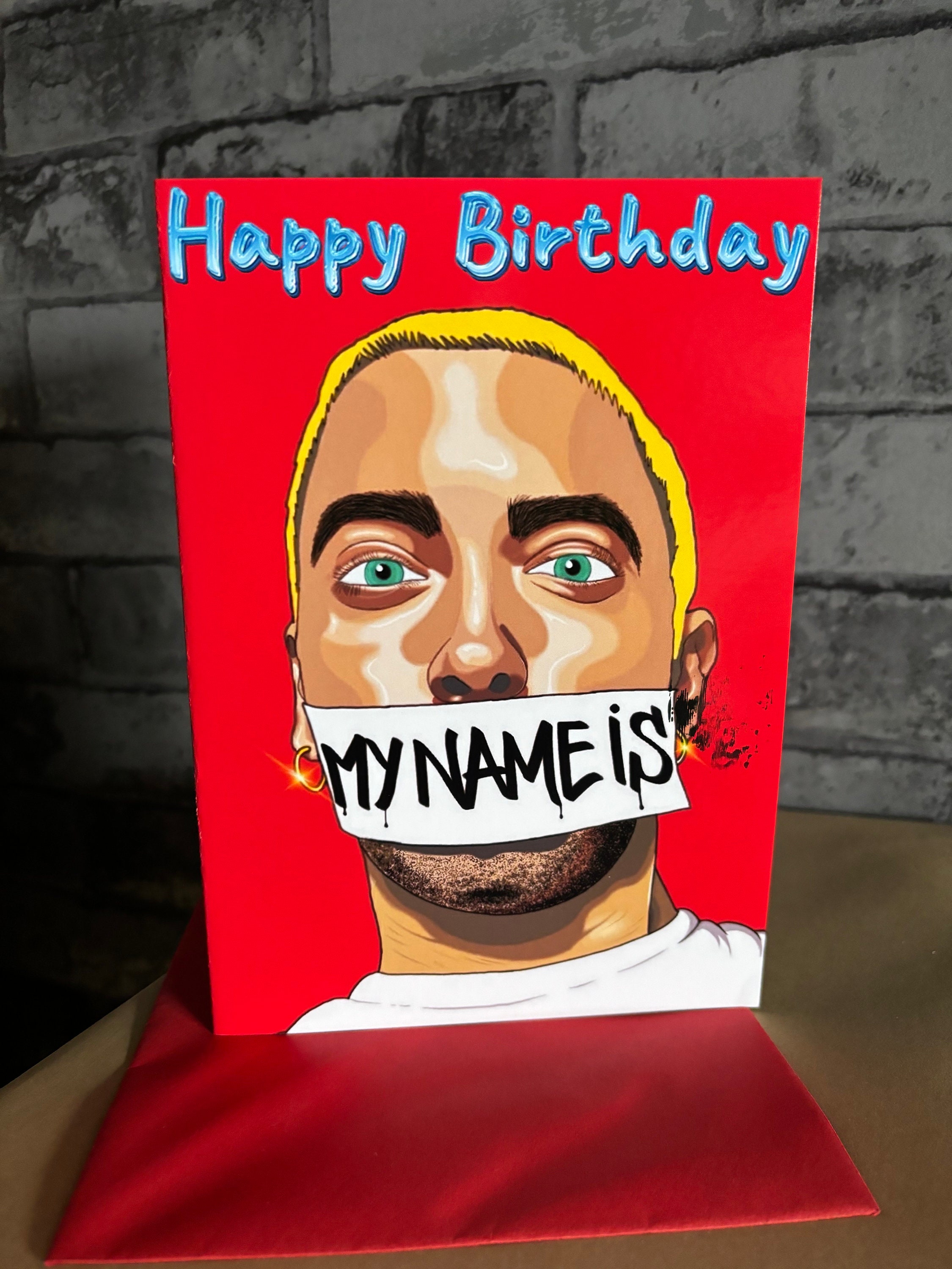 Eminem Happy Birthday Card With Luxury Envelope - Etsy