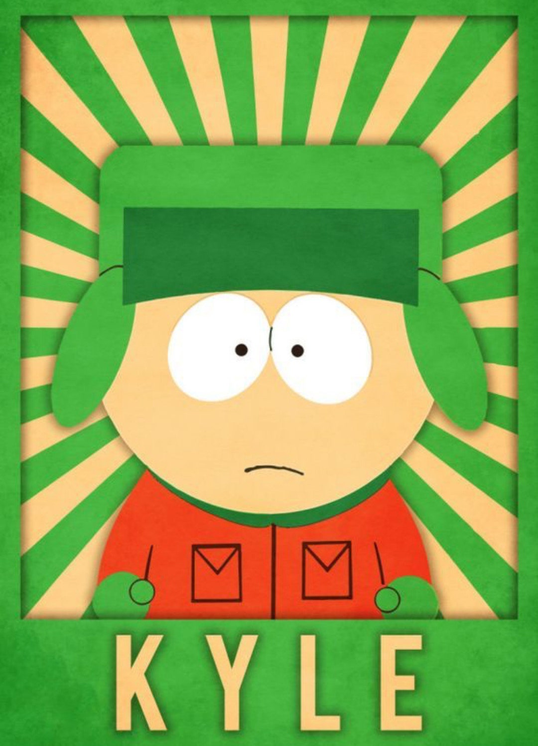 South Park Kyle Art Print in Sizes A4 & A3 Please Select Sizes Below - Etsy