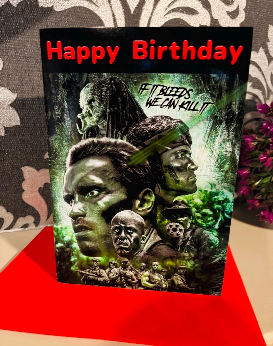 Predator Arnold Schwarzenegger Movie Happy Birthday Card With Luxury ...