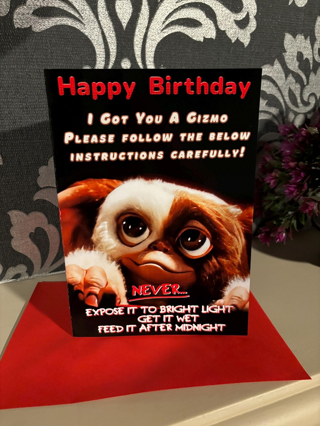 Gremlins Gizmo Funny Movie Birthday Card Happy Birthday Card With ...