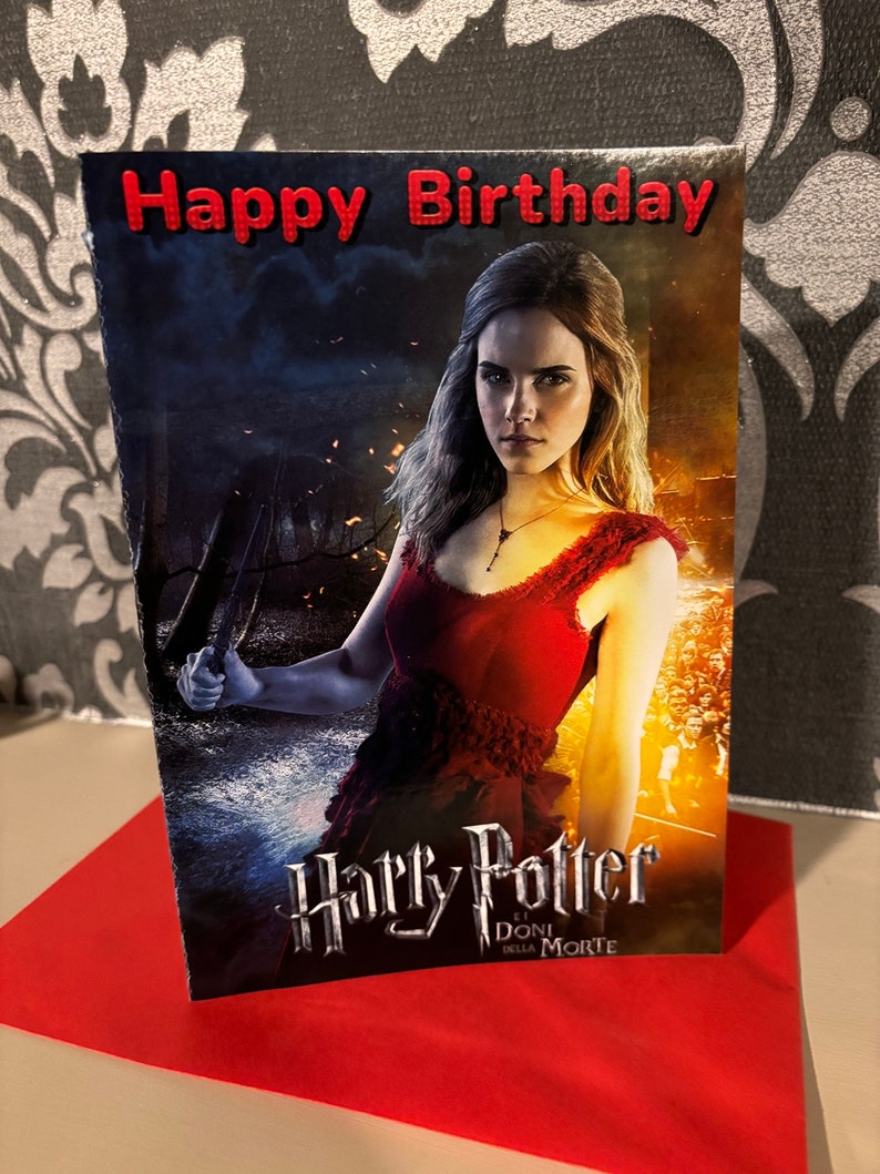 Harry Potter/ Hermione Granger/emma Watson Happy Birthday Card With ...