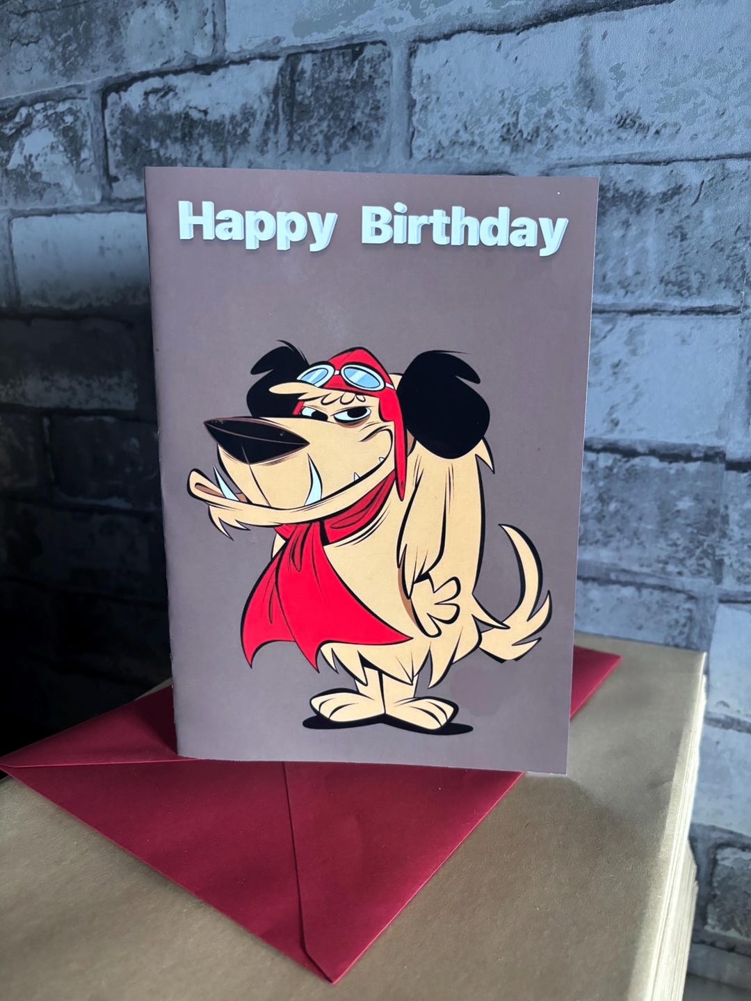 Muttley From Classic Cartoon Wacky Races Birthday Card, Happy Birthday ...