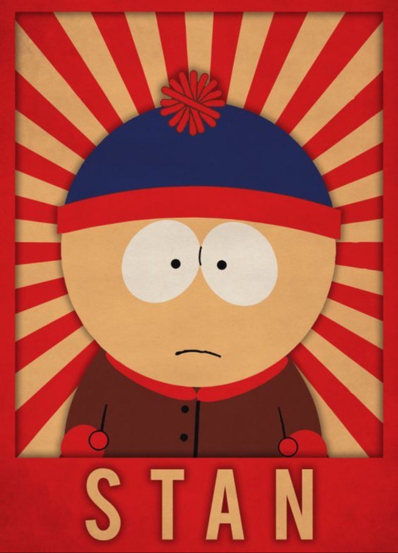 South Park Stan Art Print in Sizes A4 & A3 Please Select Sizes Below - Etsy