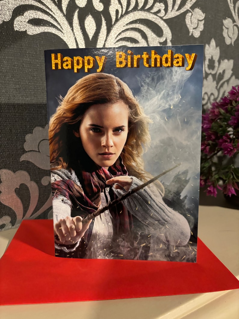 Harry Potter/ Hermione Granger/emma Watson Happy Birthday Card With ...