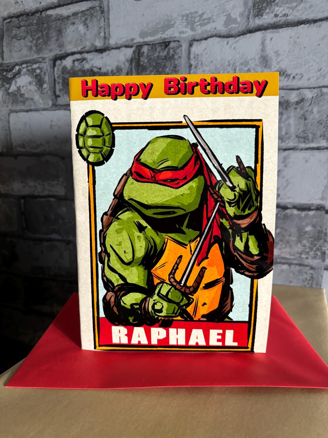 Teenage Mutant Ninja Turtles Raphael Happy Birthday Card With Luxury ...