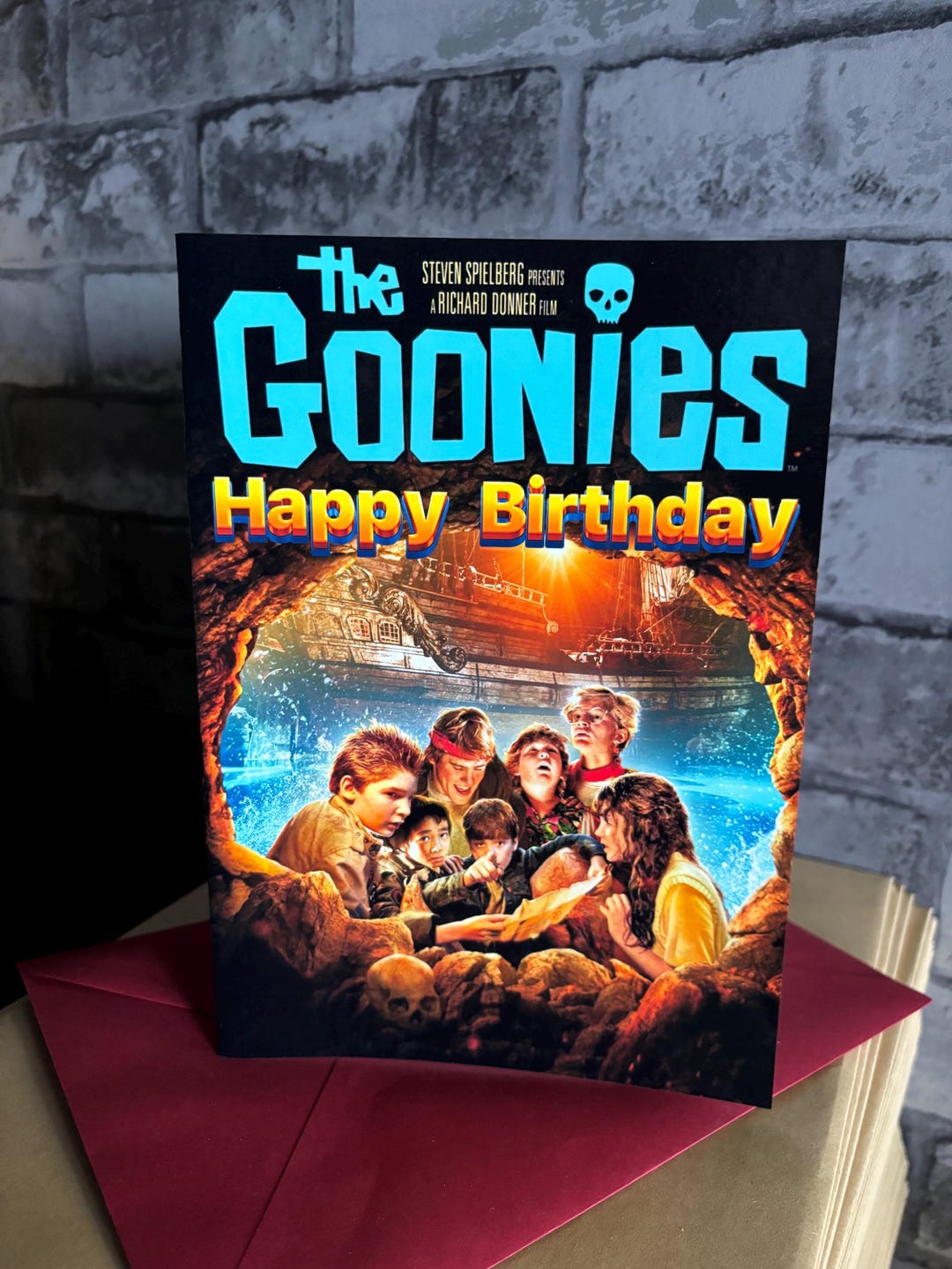 The Goonies Classic Movie Birthday Card Happy Birthday Card With Luxury ...
