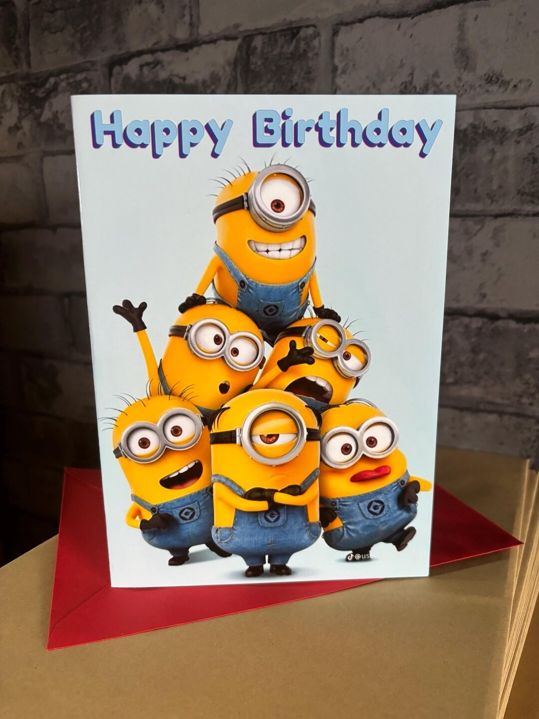 Minions, Despicable Me Birthday Card Happy Birthday Card With Luxury ...