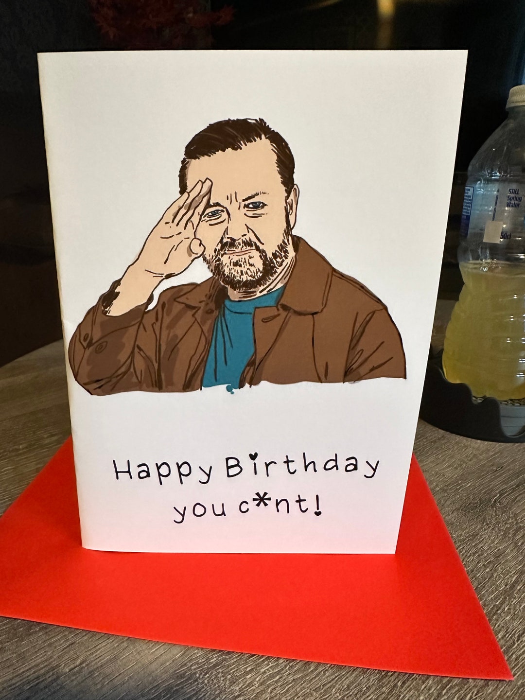 Ricky Gervais Funny Happy Birthday Card With Luxury Envelope - Etsy