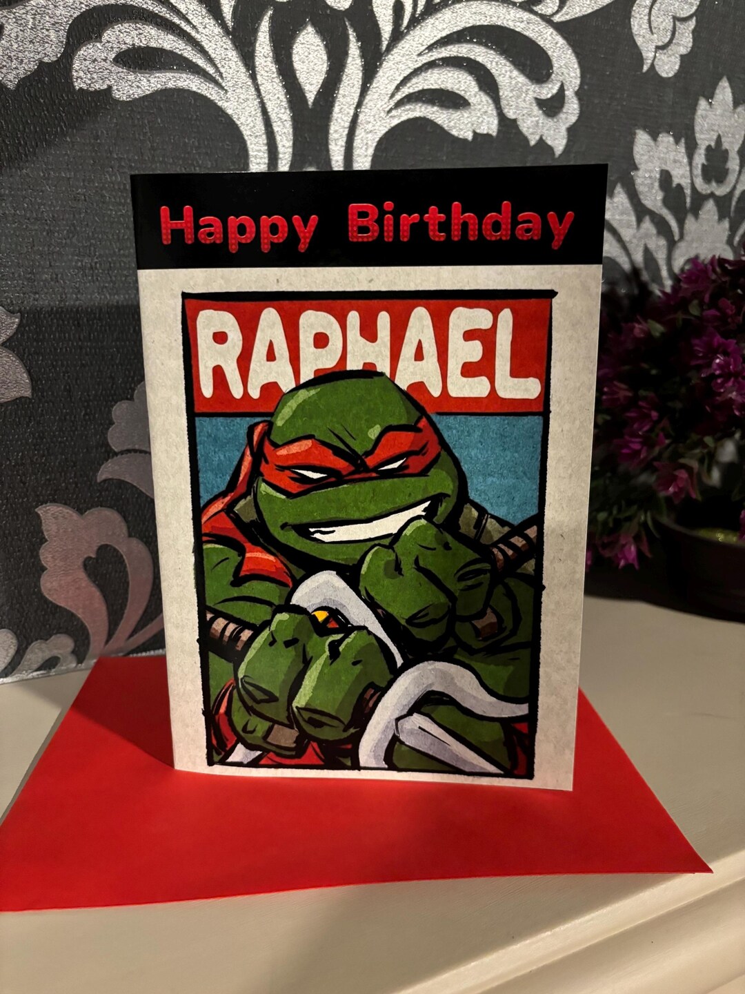 Teenage Mutant Ninja Turtles Raphael Happy Birthday Card With Luxury ...