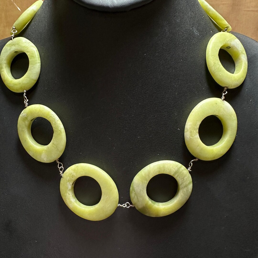 Midcentury Modern Jade Necklace - Etsy