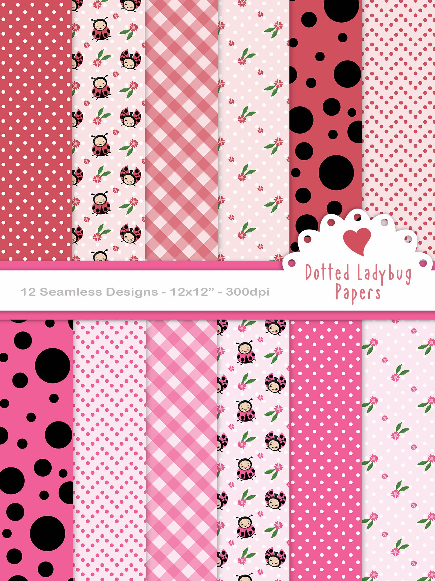 polka dots scrapbook paper digital design scrapbooking printable paper ...