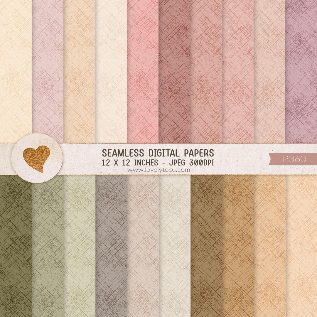 Cross Hatch Seamless Papers, Boho Tones Color Palette, 20 Digital ...