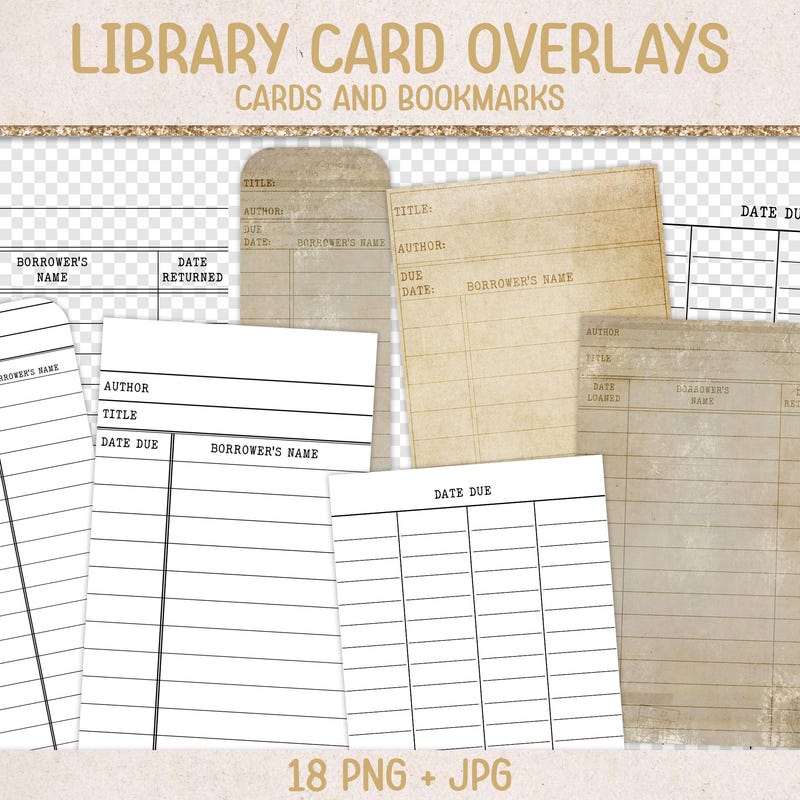 Library Checkout Cards - Etsy