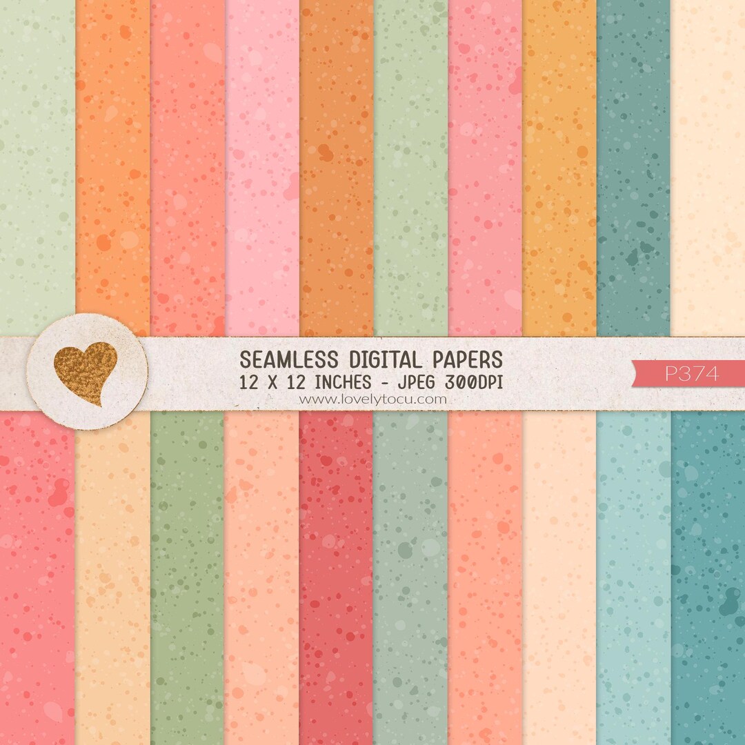 Pebble Dash Texture Seamless Papers in a Summer Landscape Color Palette ...