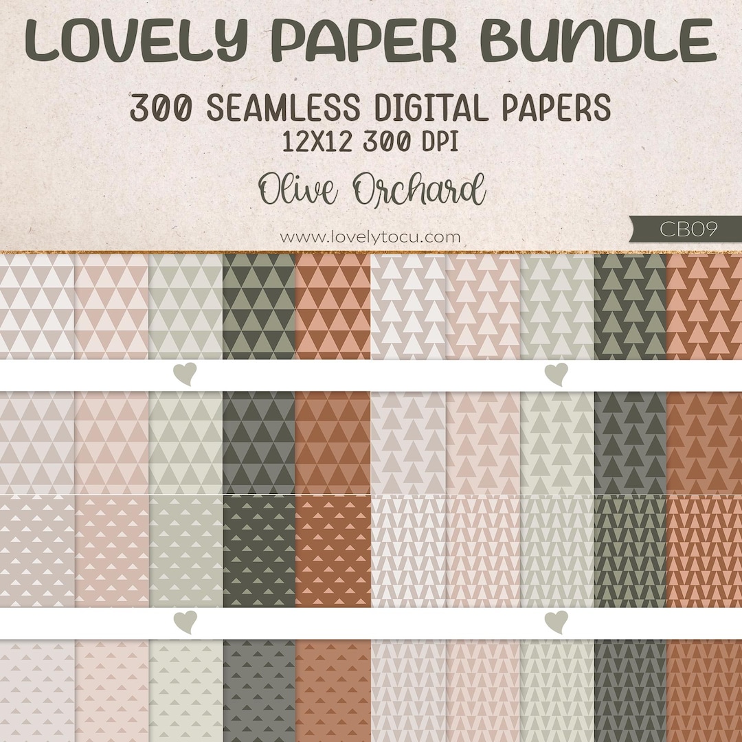 Seamless Digital Paper Bundle, 300 Color Palette Patterns, Scrapbooking ...