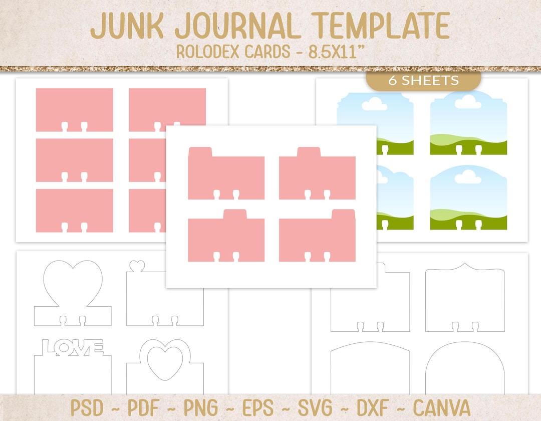 Rolodex Cards Templates, Blank Cards, Index Dividers, Bible Craft Dex ...
