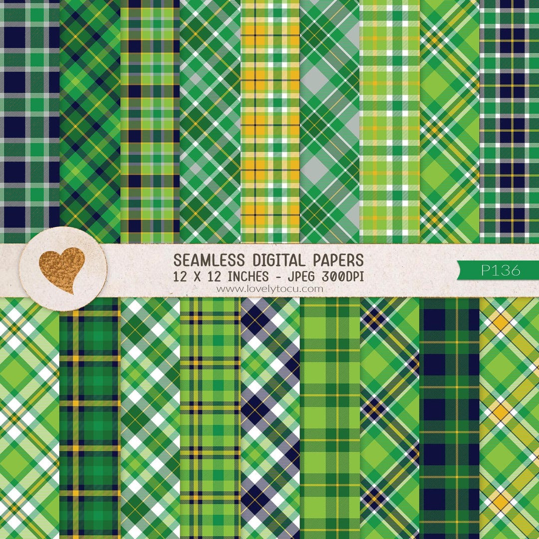 Tartans and Plaids Digital Papers, Seamless Paper Backgrounds ...