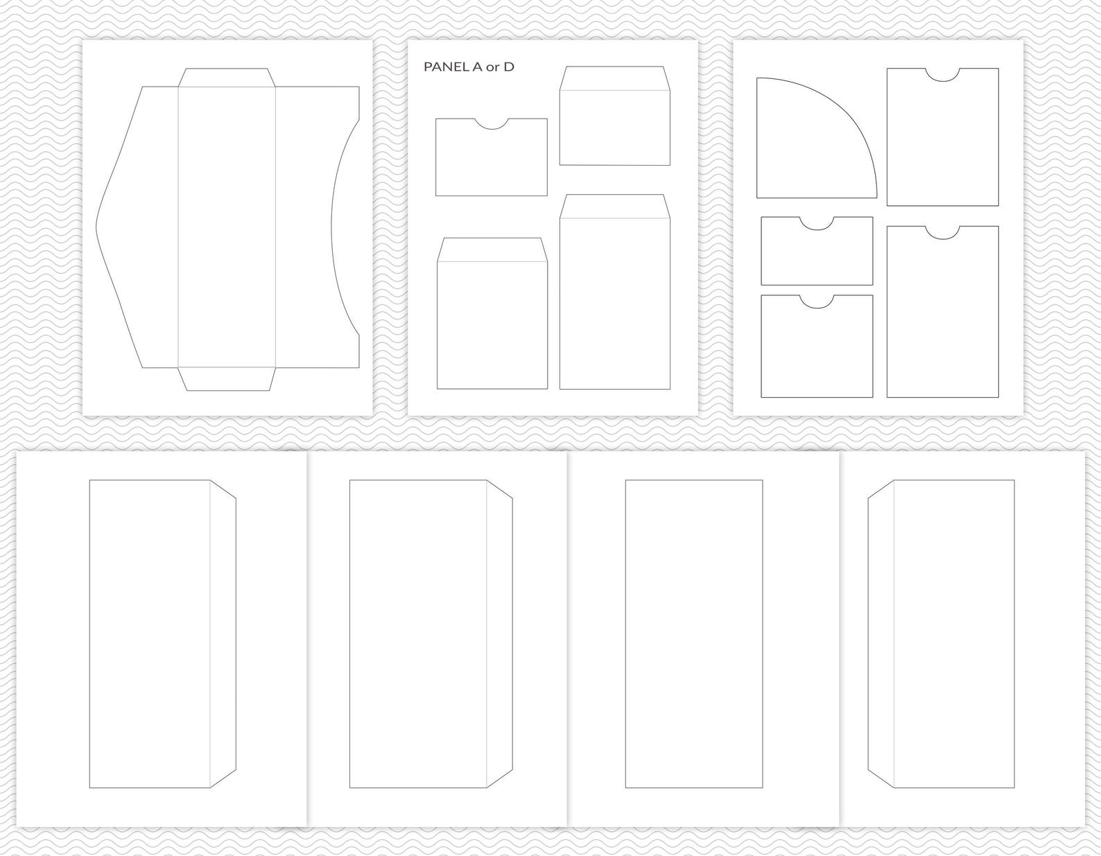 Folio Kit Template With Accessories, 4x9" Junk Journal Template, Folio ...