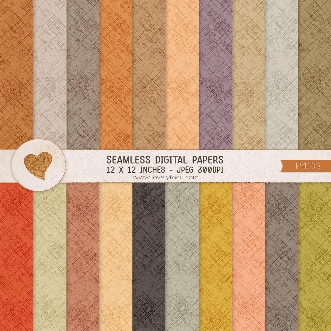 Cross Hatch Texture Seamless Papers in a Fall Burst Color Palette, 20 ...