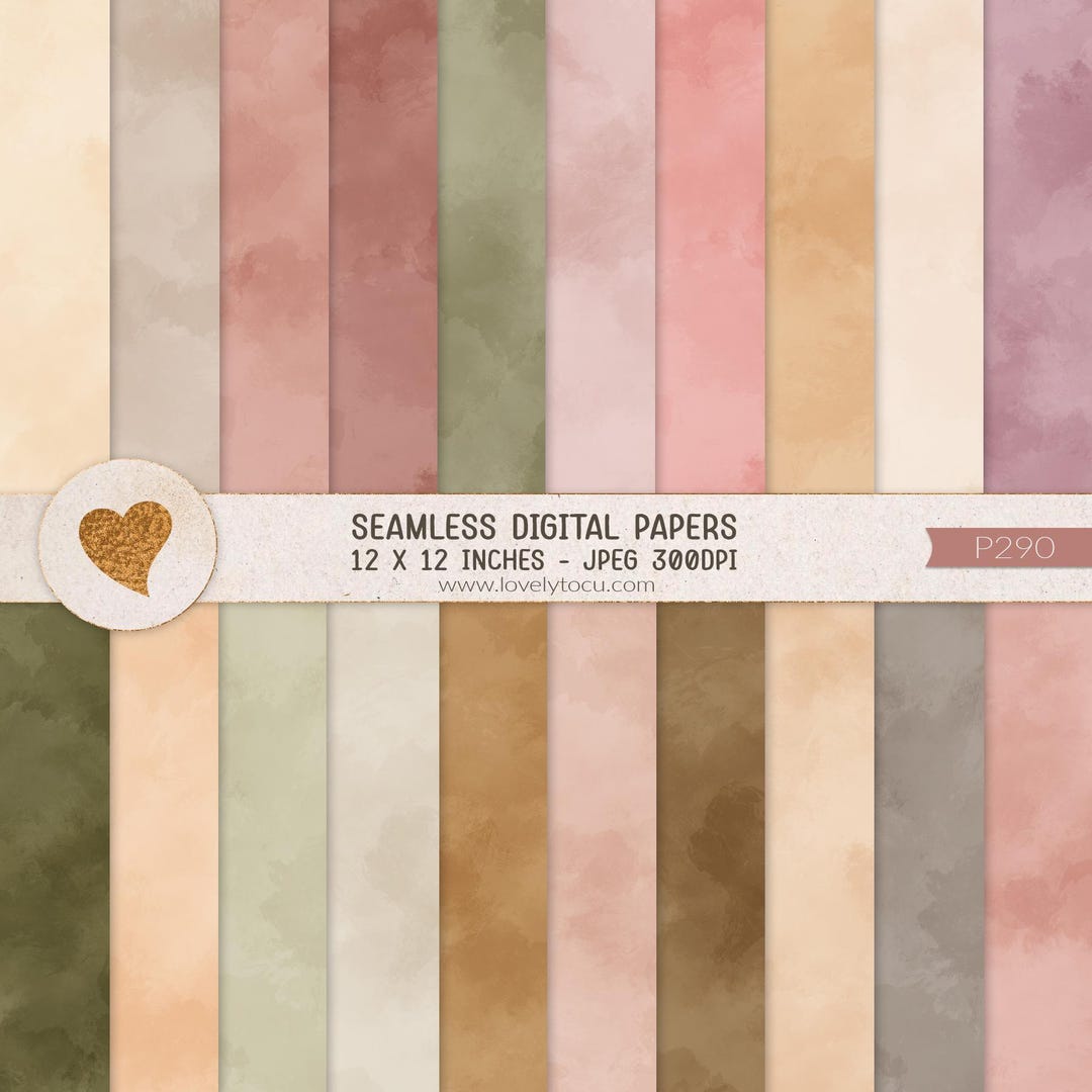 Spongy Cloud Texture Seamless Papers in a Boho Color Palette, 20 ...